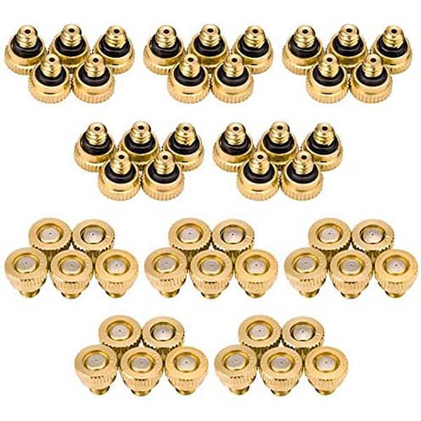 Justincity Brass Misting Nozzles Outdoor Cooling 0.012in Orifice 0.3mm ...