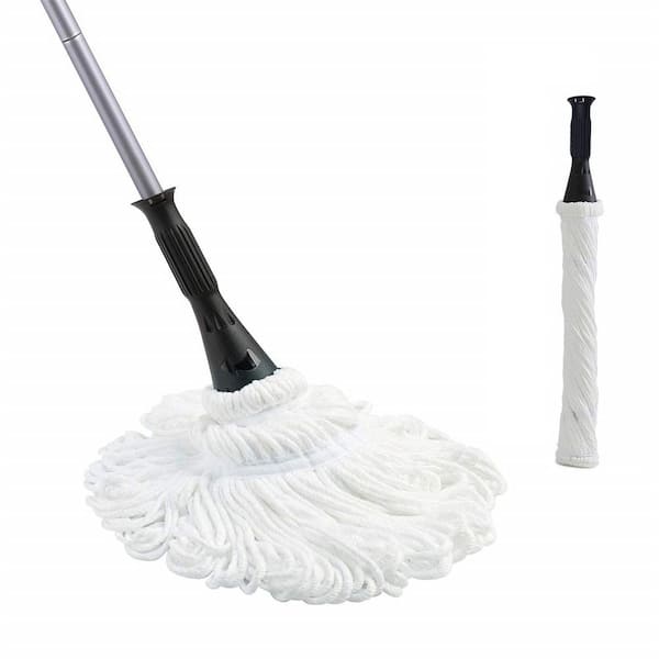 FAWEY TRED INC 57 in. Red Microfiber Wet String Mop with An Extra Mop ...