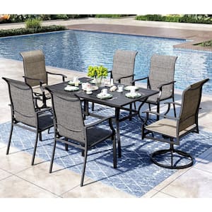 Hampton Bay Glenridge Falls 7-Piece Metal Padded Sling Rectangular ...