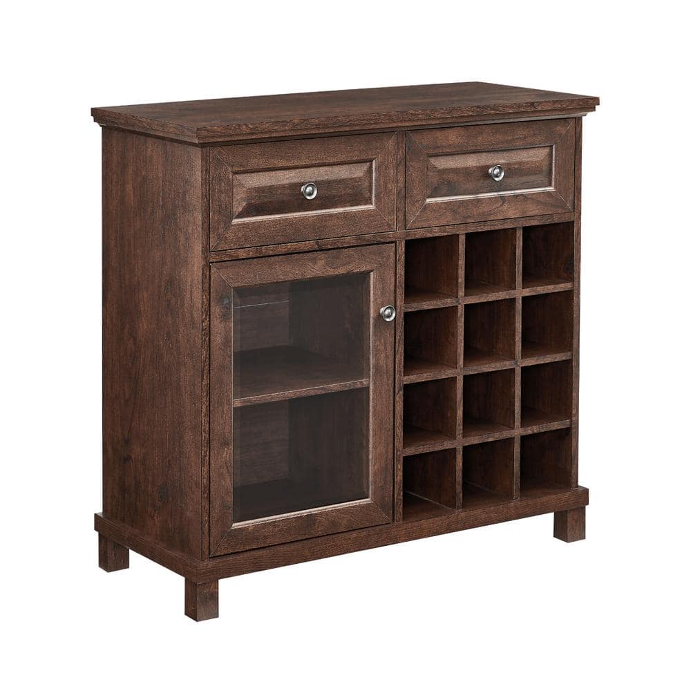 Home Source Industries Home Source Small Mahogany Bar Cabinet with ...