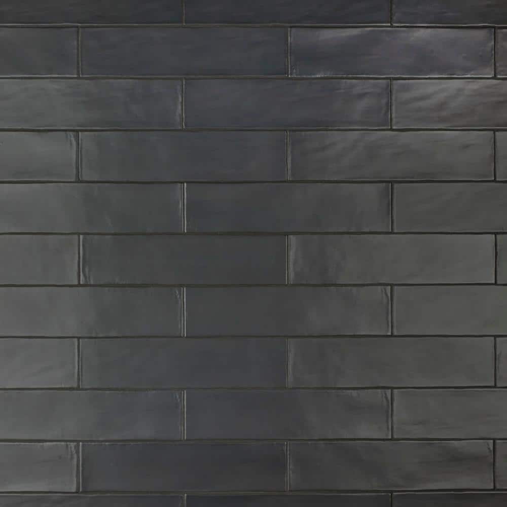 Merola Tile Chester Matte Nero 3 in. x 12 in. Ceramic Wall Tile (5.72 ...