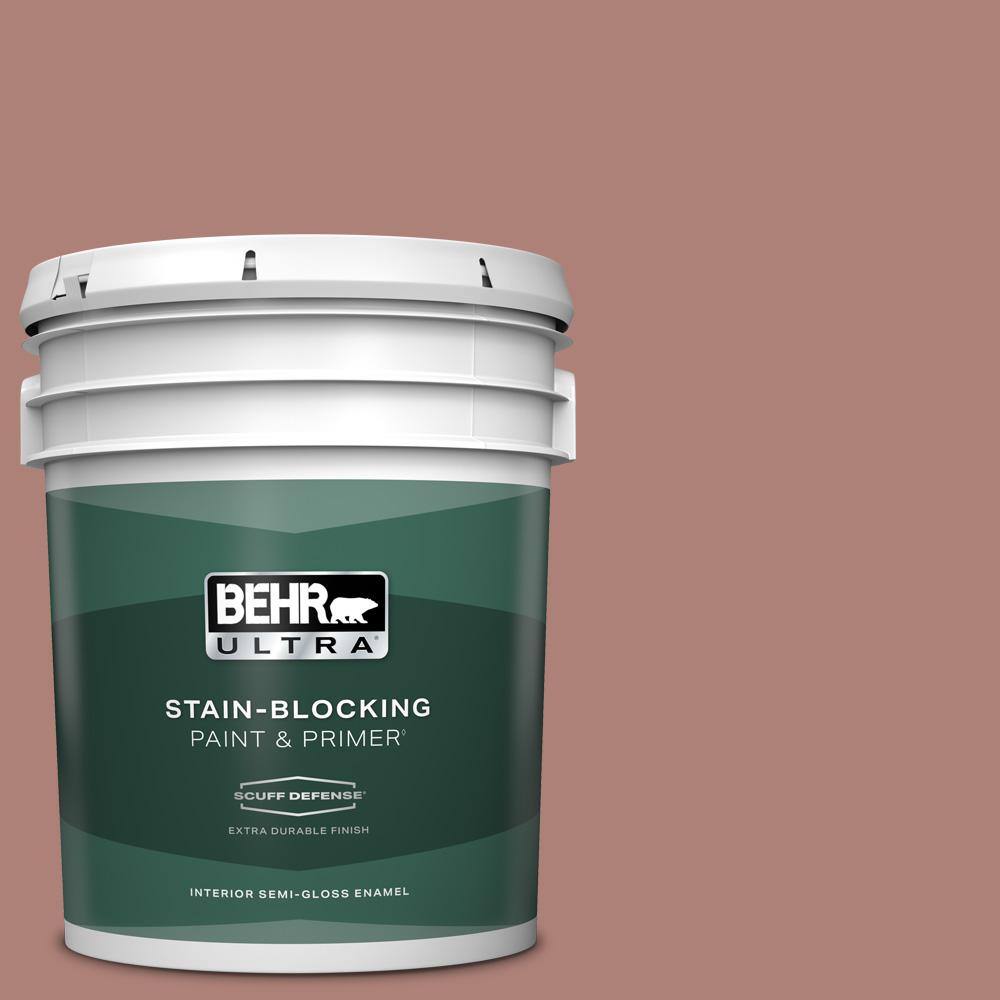 BEHR ULTRA 5 gal. #S170-5 Smoke Bush Rose Extra Durable Semi-Gloss ...