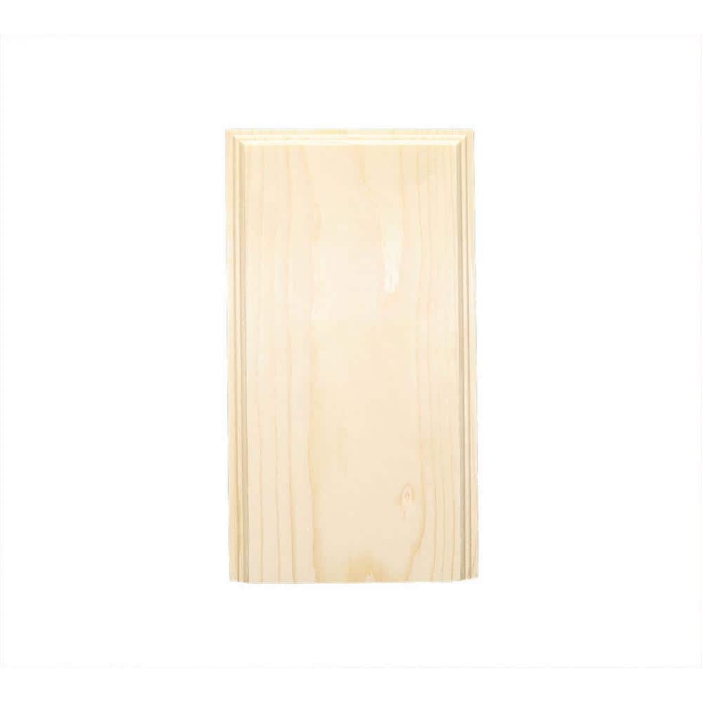 HOUSE OF FARA 1-1/8 in. D x 4-1/2 in. W x 8 in. L Solid Pine Wood ...