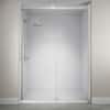 JACUZZI 60 in. x 79 in. Semi-Frameless Exposed Sliding Shower Door in ...