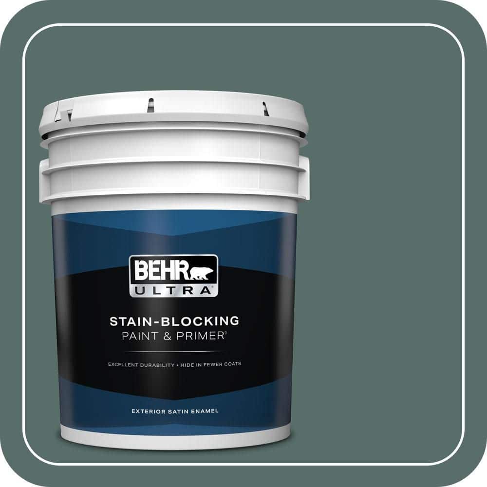 BEHR ULTRA 5 gal. #N430-6A Hidden Gem Satin Enamel Exterior Paint ...