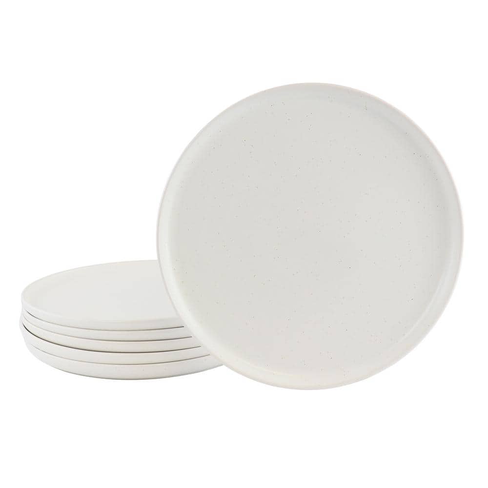OUR TABLE Landon 6-Pcs 10.5 in. Round Stoneware Dinner Plate Set in Sea ...