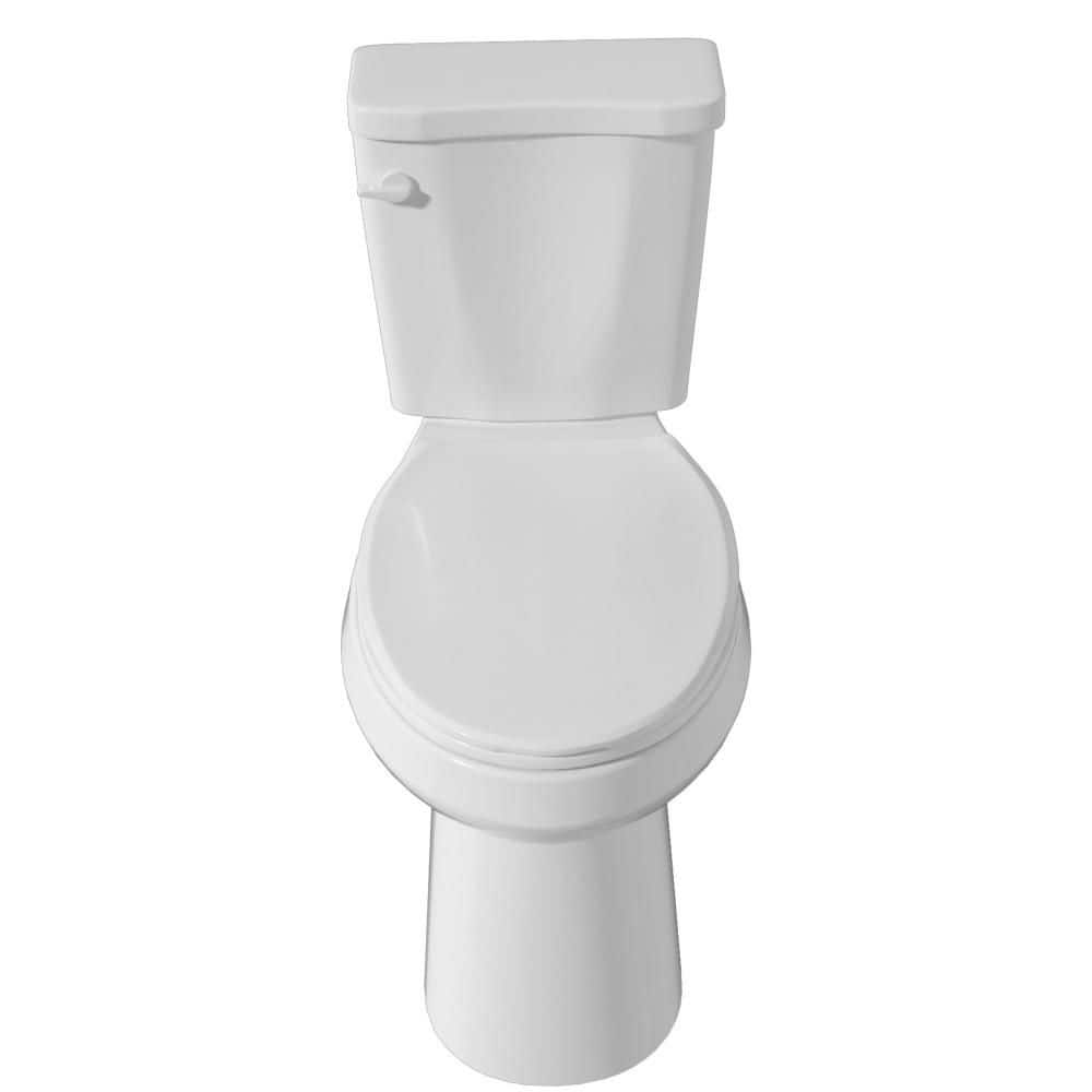 HOMLYLINK Comfort Height 17 in. 2-Piece Compact Elongated Toilet in ...