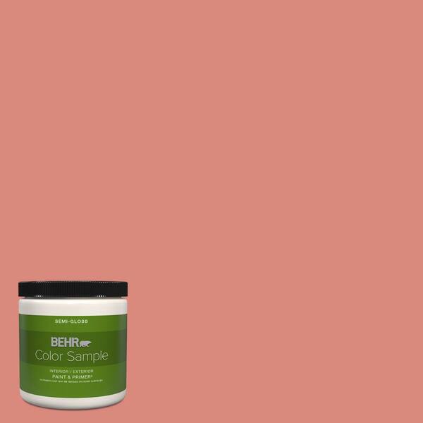 BEHR PREMIUM PLUS 8 oz. #M170-5 Indian Sunset Semi-Gloss Interior ...