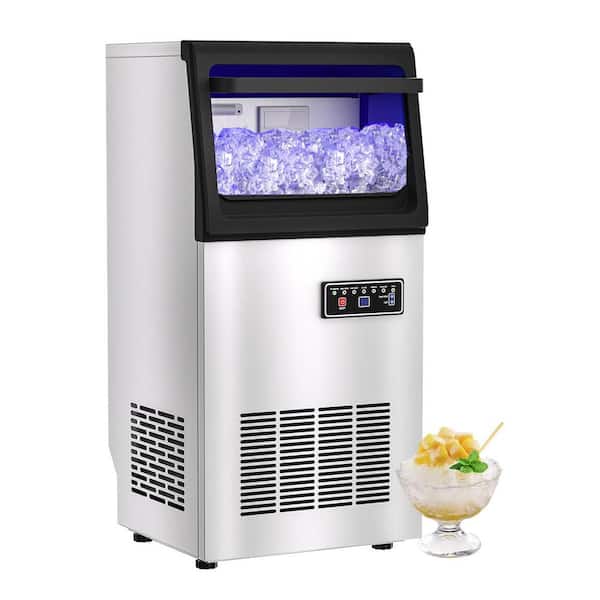 AMADVI 13.78 in. 85 lbs. Commercial Chewable Nugget Freestanding Ice ...