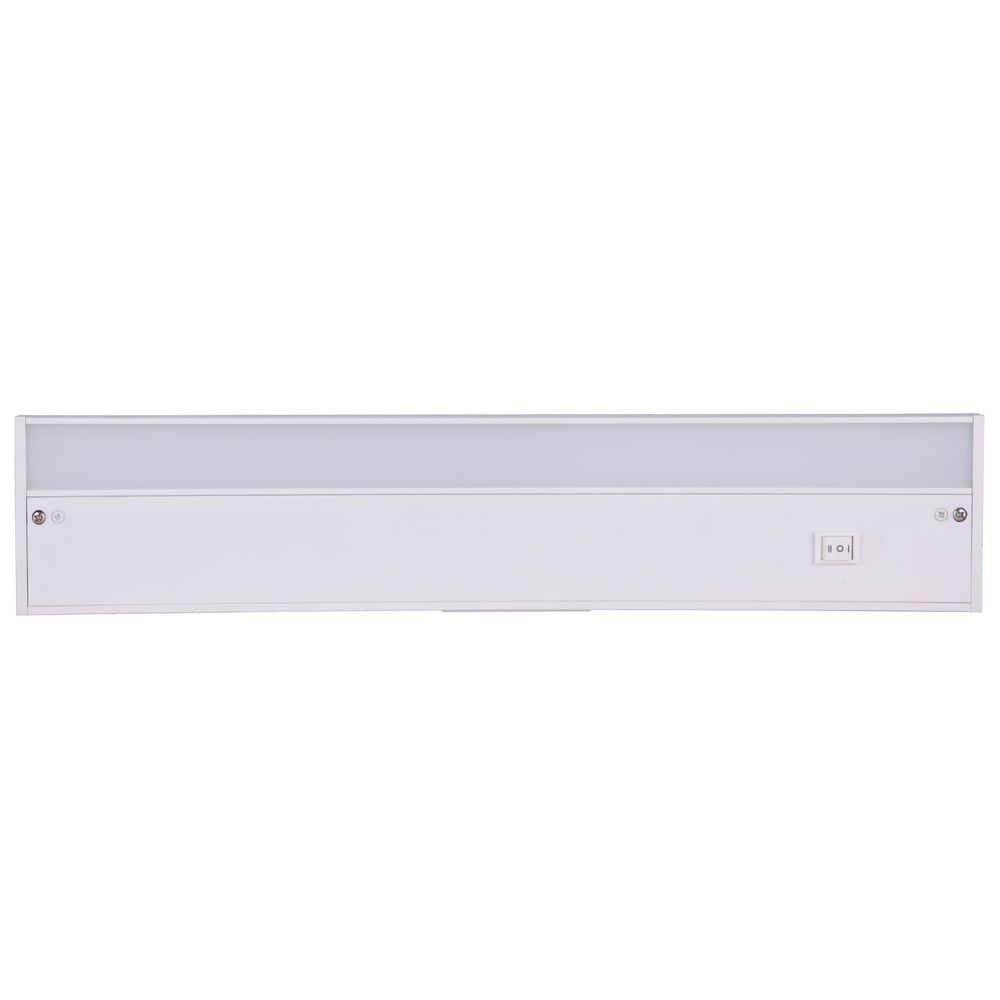 CRAFTMADE 18 in. Hardwired/Plug-in White Finish Dimmable Warm White ...