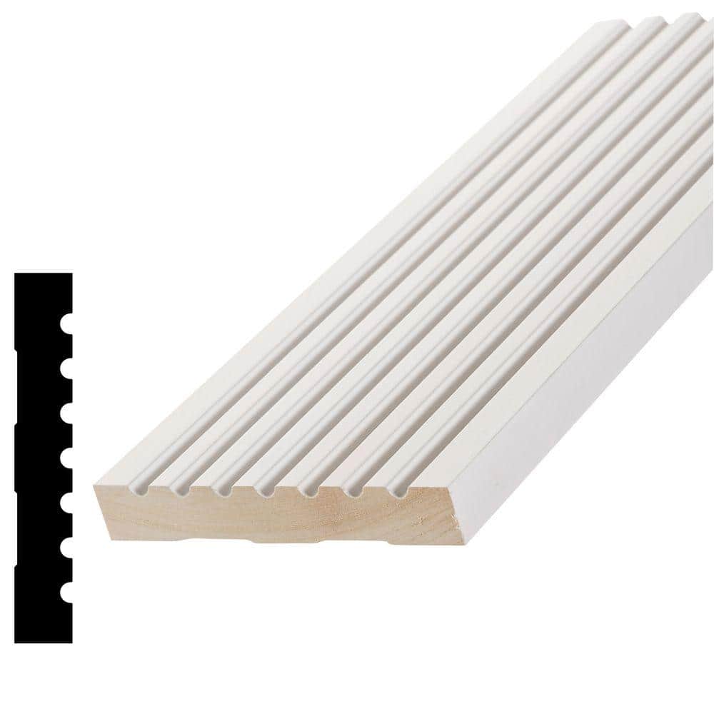 Alexandria Moulding WPAMC288 9/16 in. x 4-1/4 in. Primed Pine Finger ...