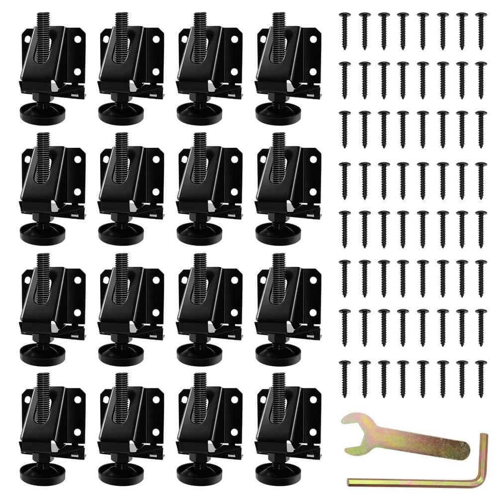 Wudkey 16-Piece Heavy Duty Adjustable Leveling Feet with Hexagon Nuts ...