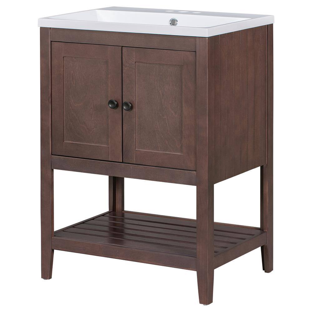 Polibi 23.70 in. W x 17.80 in. D x 33.60 in . H Modern Bathroom Vanity ...