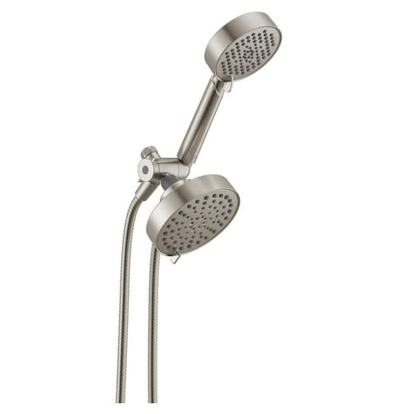 Delta 5-Spray Wall Mount Dual Fixed and Handheld Shower Head in ...