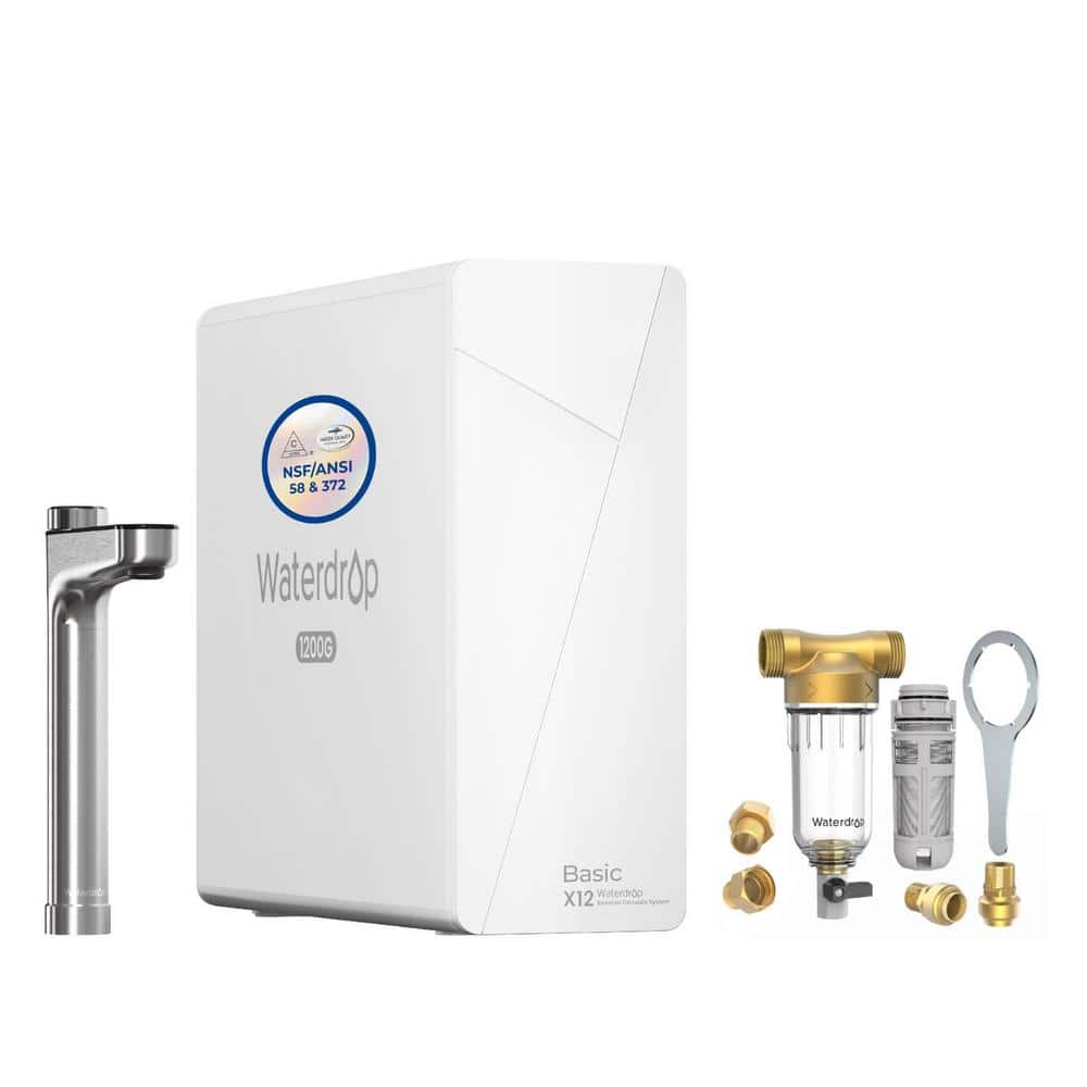Waterdrop Integrated Water Treatment Solution: WD-X12 Tankless RO System,Whole House Spin Down ...