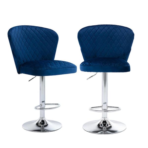 Utopia 4niture Collin 46 in. Blue Low Back Metal Frame Adjustable ...