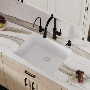 Karran QU- 820 Quartz/Granite 24.38 in Single Bowl Undermount Kitchen ...