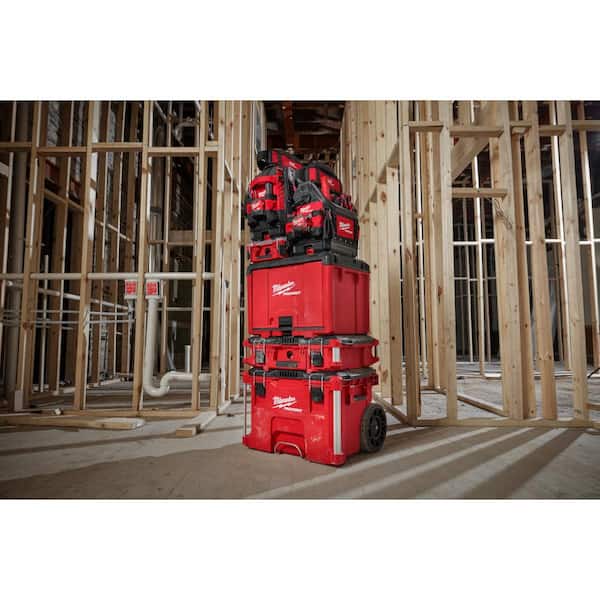 Milwaukee PACKOUT 22 in. Medium Red Tool Box (75 lbs. Capacity) and ...