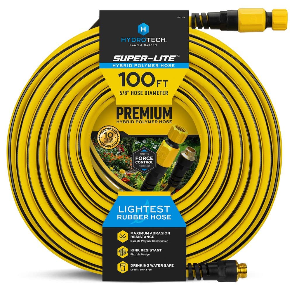 Hydrotech 100 ft. x 5/8 in. Hybrid Polymer Rubber Super-Lite Garden ...