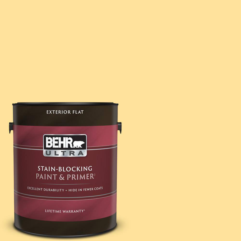 BEHR ULTRA 1 gal. #P290-3 Roasted Corn Flat Exterior Paint & Primer ...