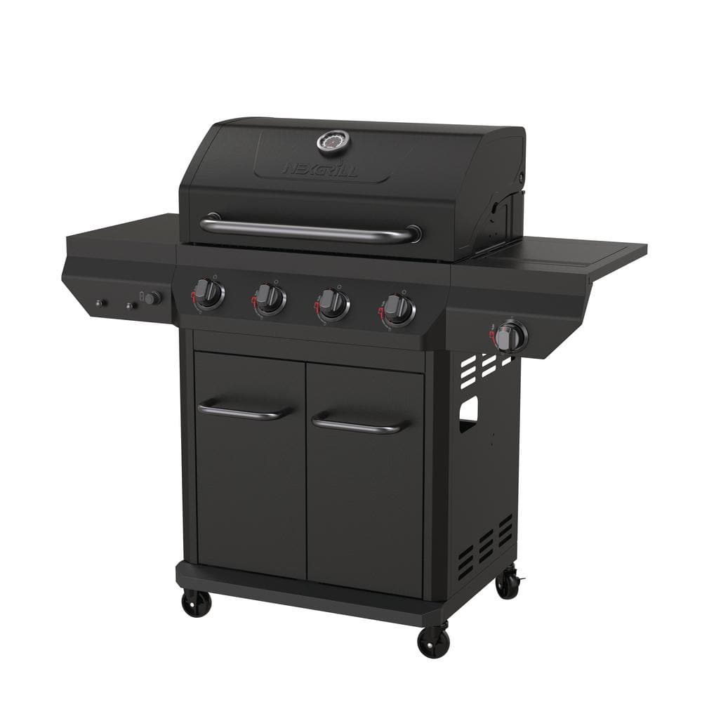 Nexgrill 4 Burner with Side Burner Propane Gas Grill in Black 720 ...