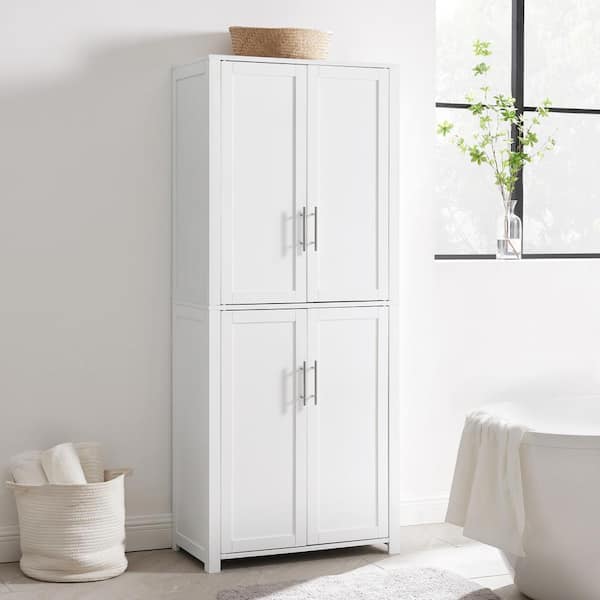 CROSLEY FURNITURE Savannah White Tall Food Pantry CF3115 WH The Home Depot