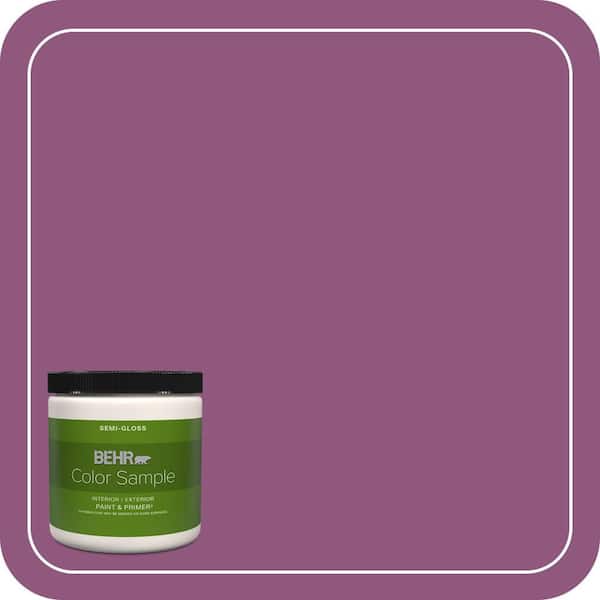 BEHR PREMIUM PLUS 8 oz. #PPU1-18 Peru Semi-Gloss Interior/Exterior ...