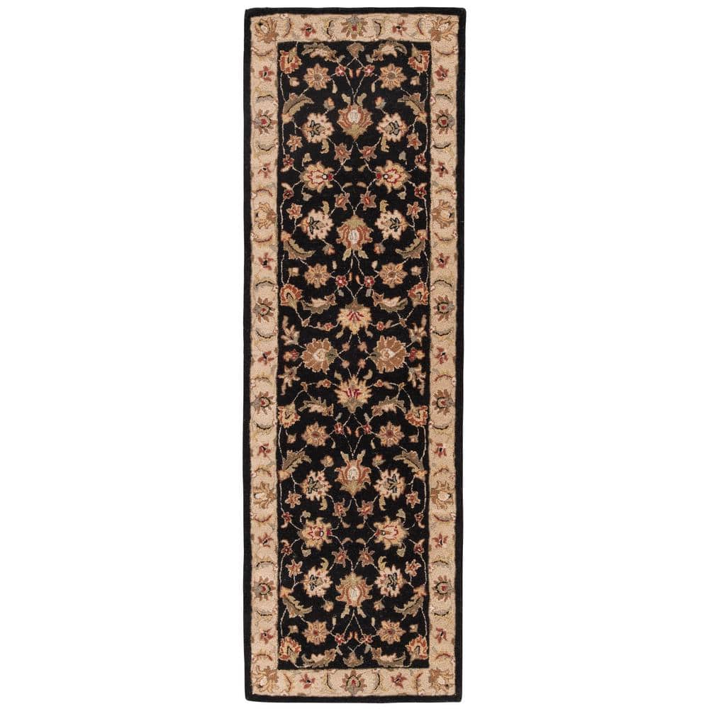 Jaipur Living Jet Black 3 ft. x 6 ft. Oriental Runner Rug RUG102981 ...