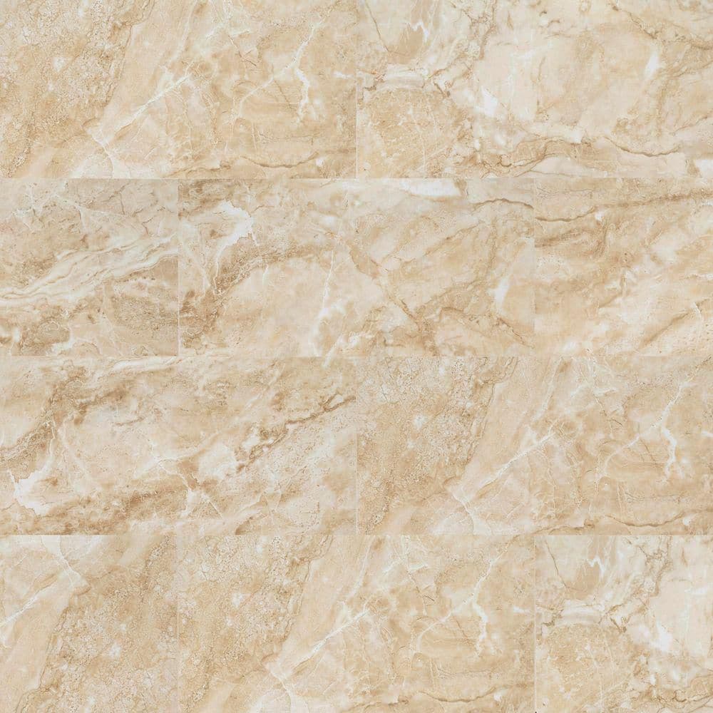 MSI Take Home Tile Sample - Cancun Beige 12 in. x 24 in. Glazed Ceramic ...