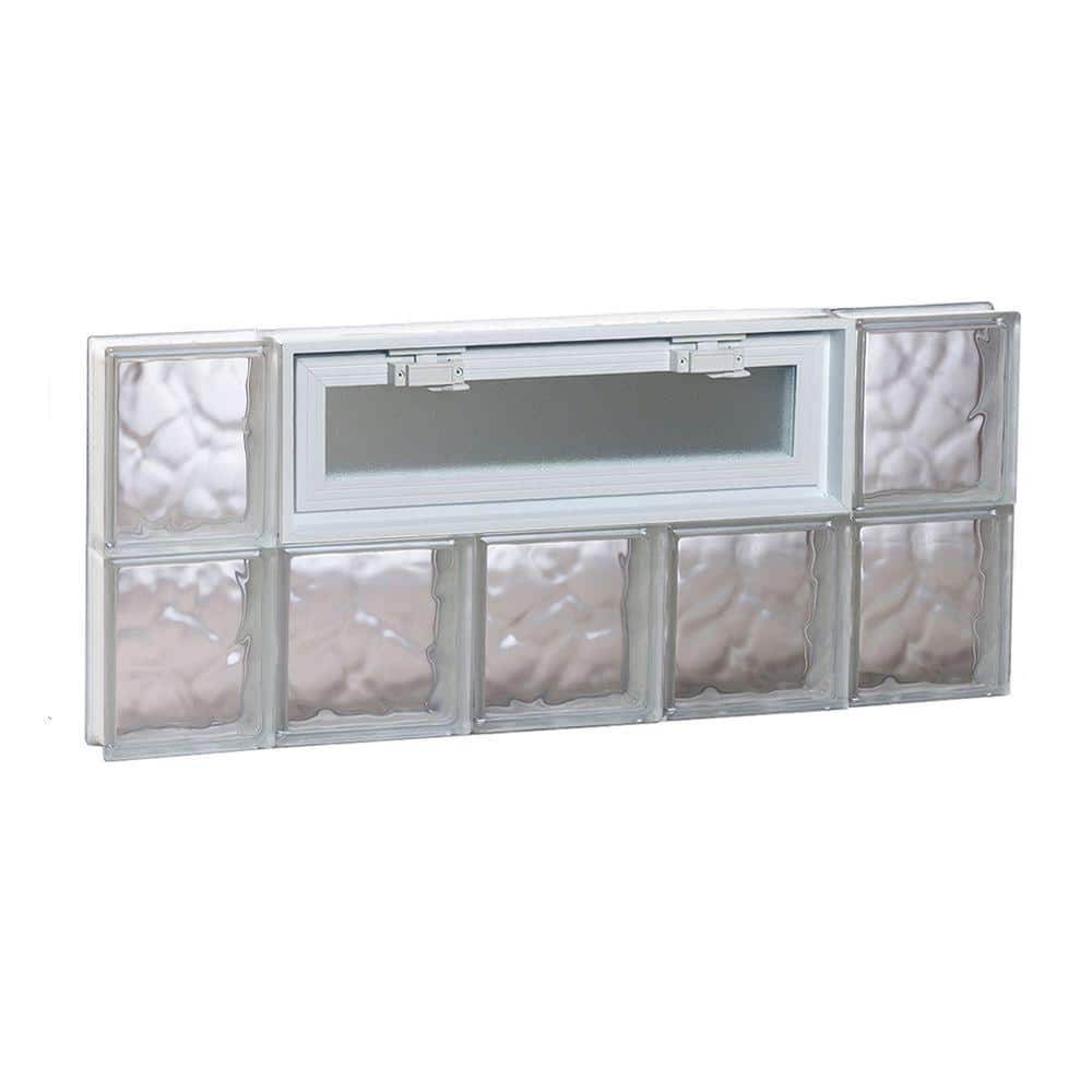 Clearly Secure 34.75 in. x 15.5 in. x 3.125 in. Frameless Wave Pattern ...