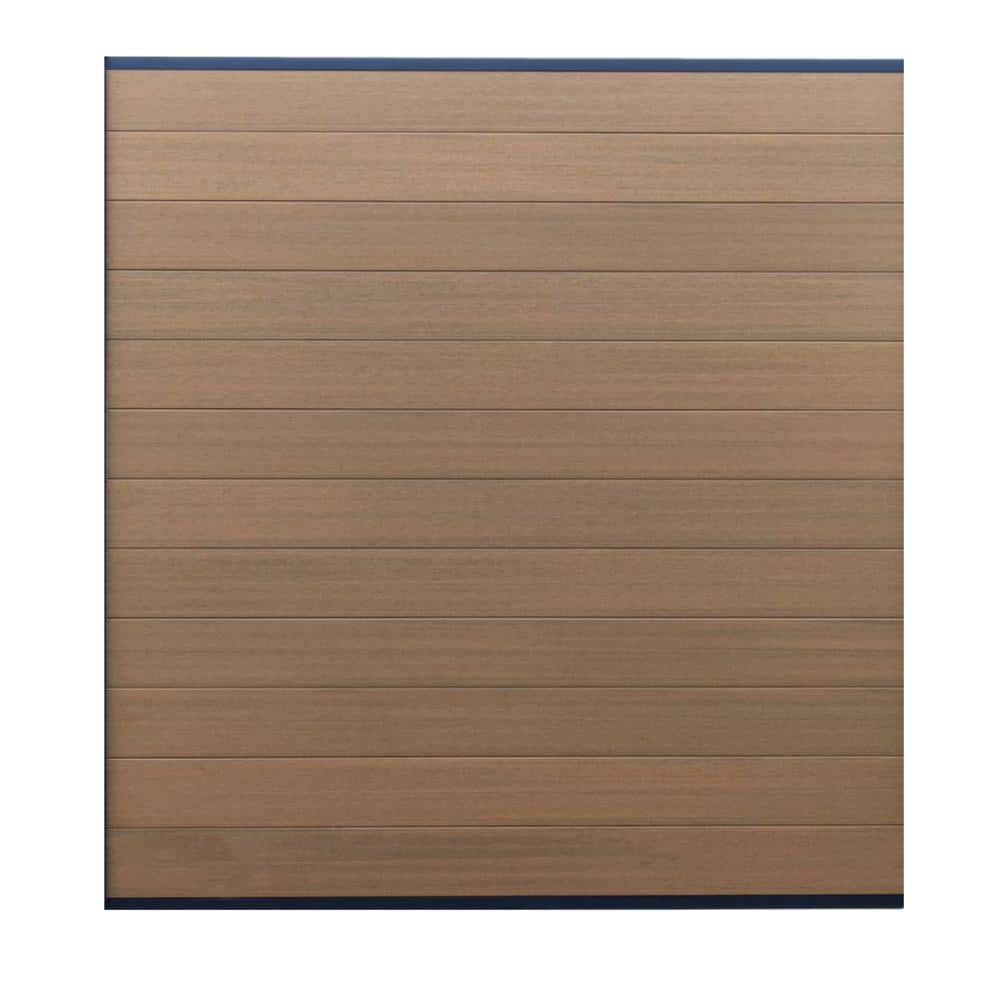 Frame It All 6 ft. x 6 ft. Teak 360 Cap Composite Valla Horizontal ...