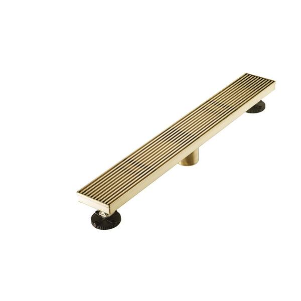 Elegante Drain Collection 36 in. Linear Stainless Steel Shower Drain ...