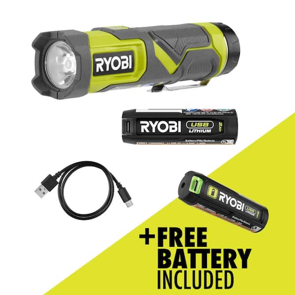 Reviews for RYOBI USB Lithium Compact Flashlight Kit with FREE 2.0Ah ...