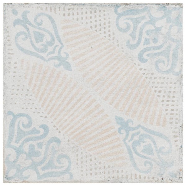 Merola Tile Barcelona Decor Guell 5-3/4 in. x 5-3/4 in. Porcelain Floor ...