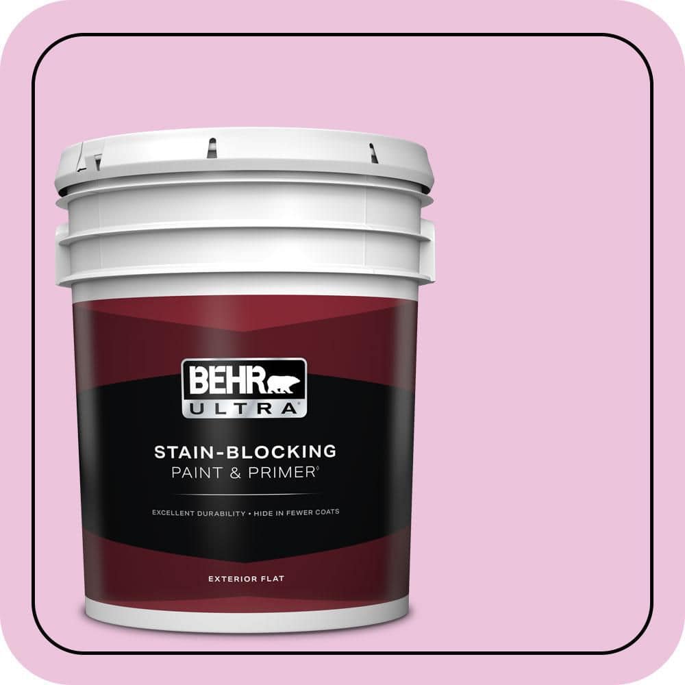 BEHR ULTRA 5 gal. #680A-2 Sugar Sweet Flat Exterior Paint & Primer ...