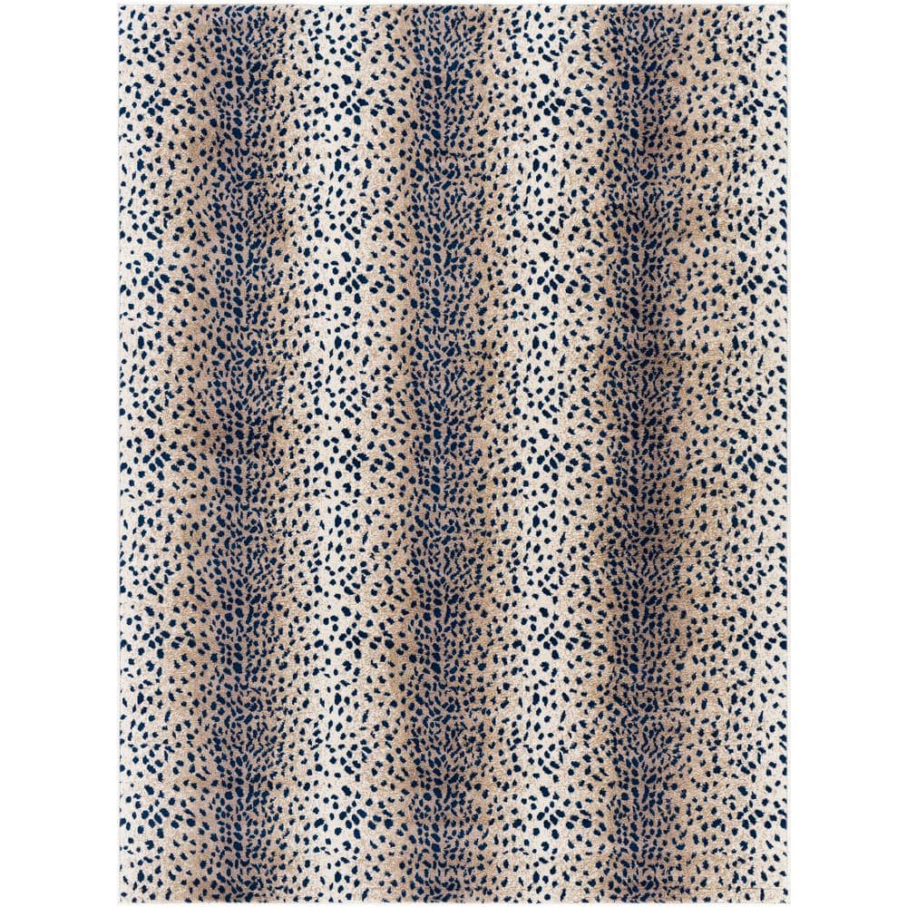 Livabliss Pablo Navy/Camel 5 ft. 3 in. x 7 ft. 1 in. Area Rug ...