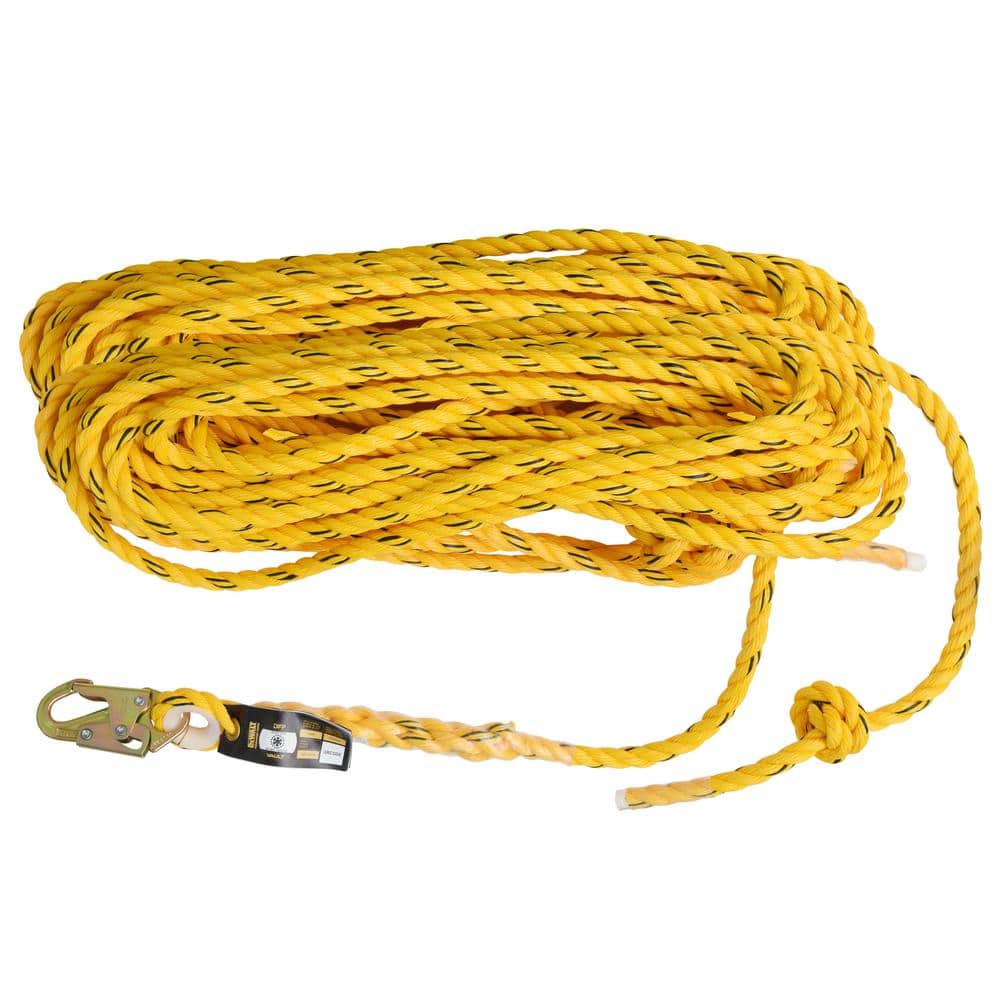 DEWALT Vertical Lifeline - Polysteel Rope - Snap Hook with Tapered End ...