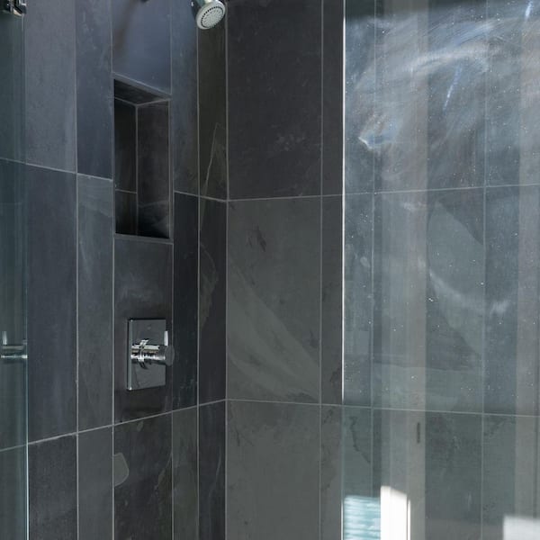 Black Slate Tile Shower