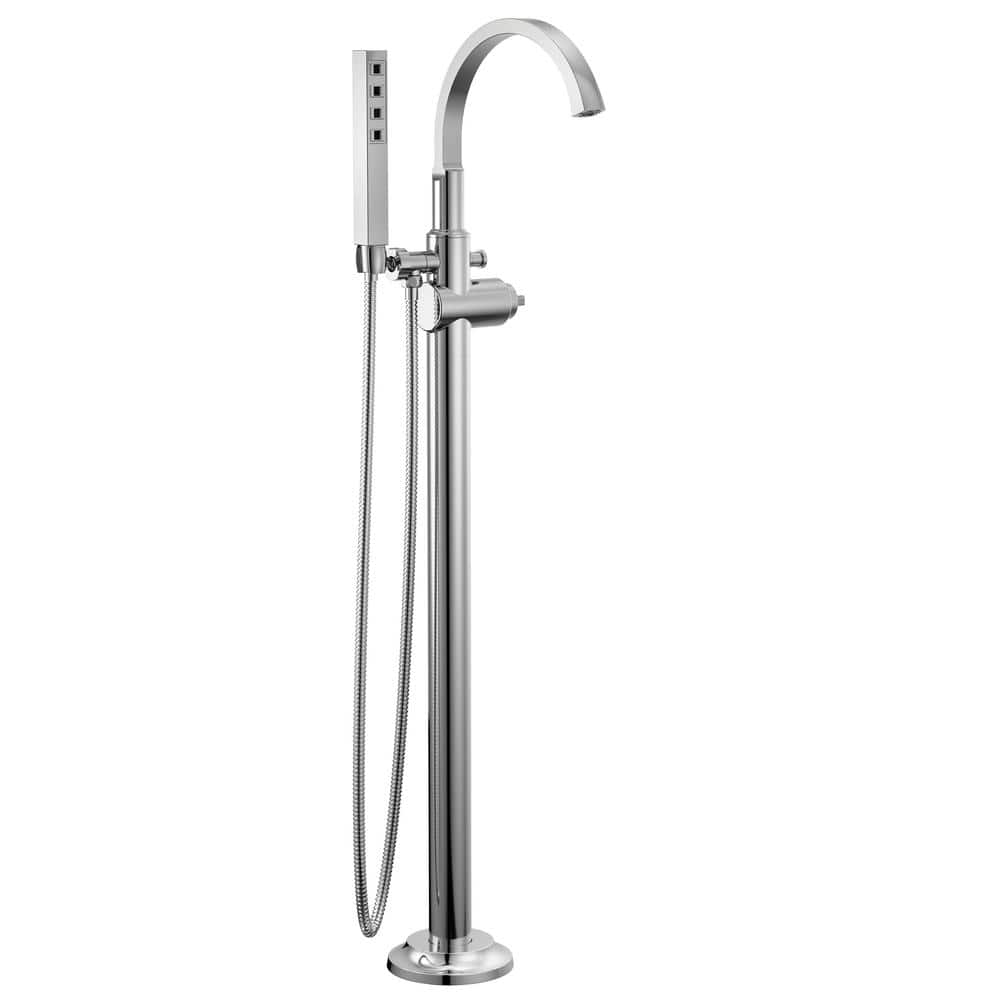 Delta Tetra 1-Handle Roman Tub Faucet Trim Kit with Hand Shower in ...