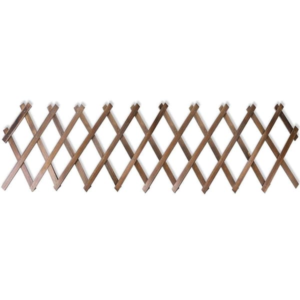 13.4 in. Wooden Expandable Lattice Trellis Panel, Natural Wood ...