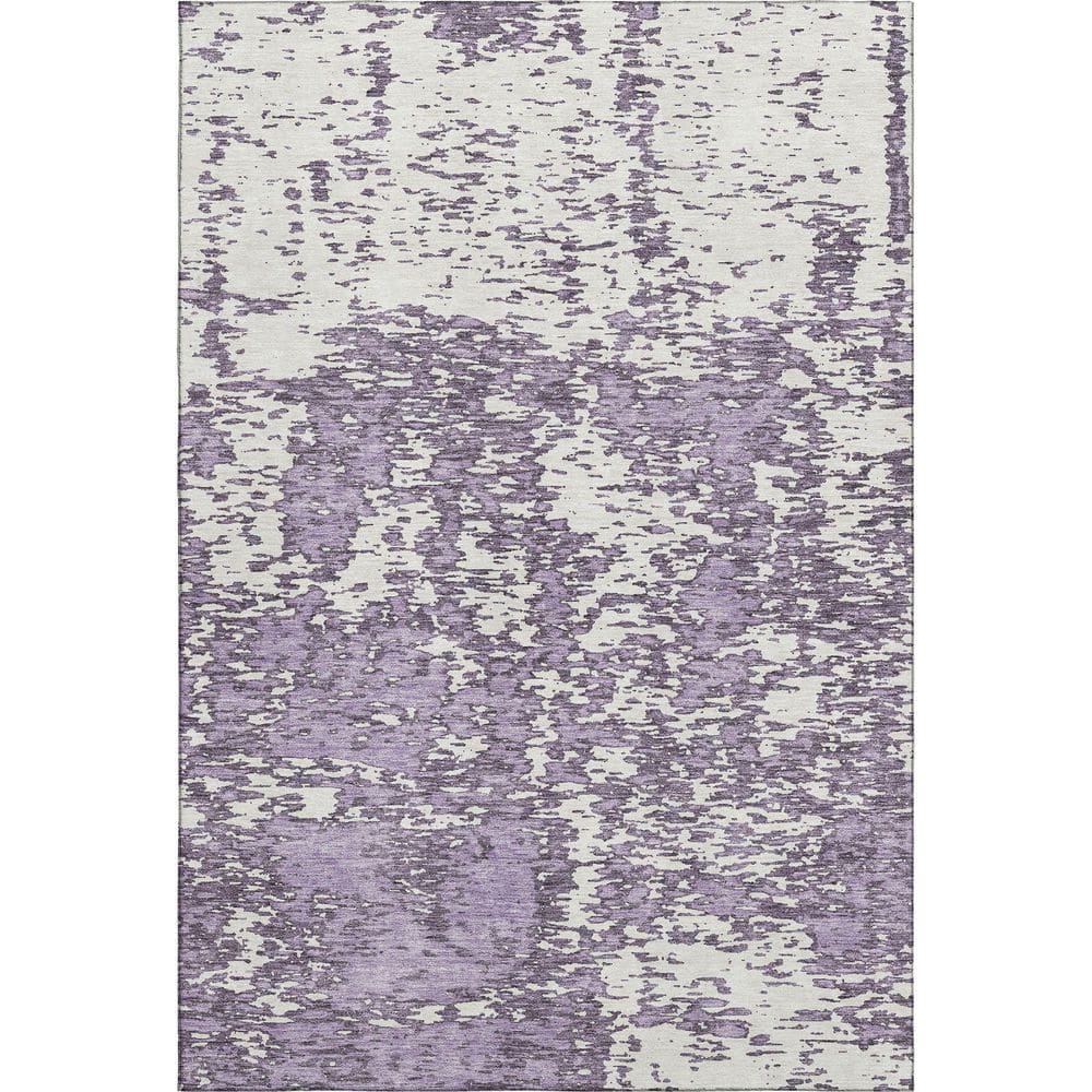 Addison Rugs Mayfield Premium Machine Washable Abstract AMF946 Lavender ...
