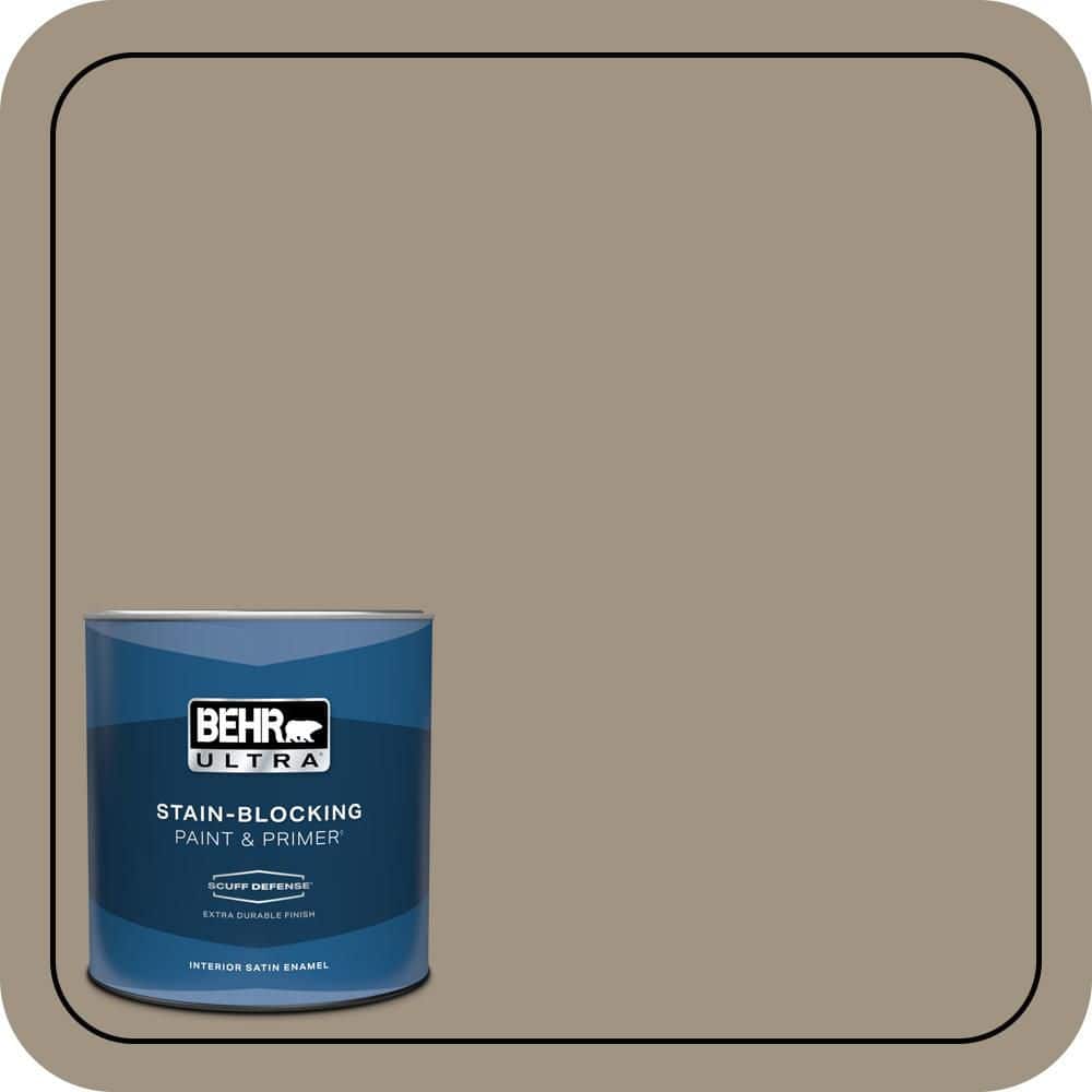 BEHR ULTRA 1 qt. #PPU7-23 Rolling Pebble Extra Durable Satin Enamel ...