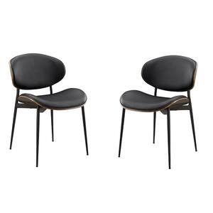 Art Leon Iya Dark Green Faux Leather Dining Side Chair with Metal Frame ...