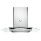 WVW75UC0DS Whirlpool 30 Inch Convertible Glass Kitchen Range Hood With ...