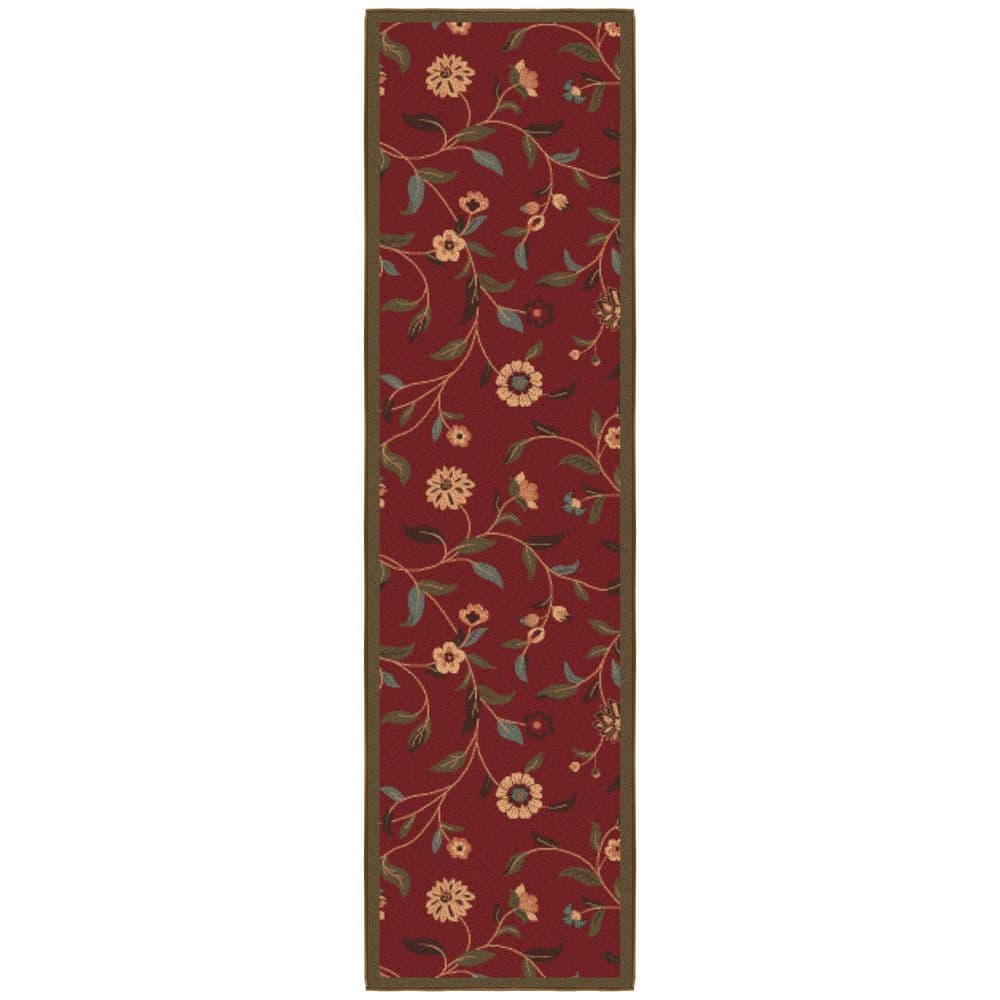 Reviews for Ottomanson Ottohome Collection Non-Slip Rubberback Floral ...