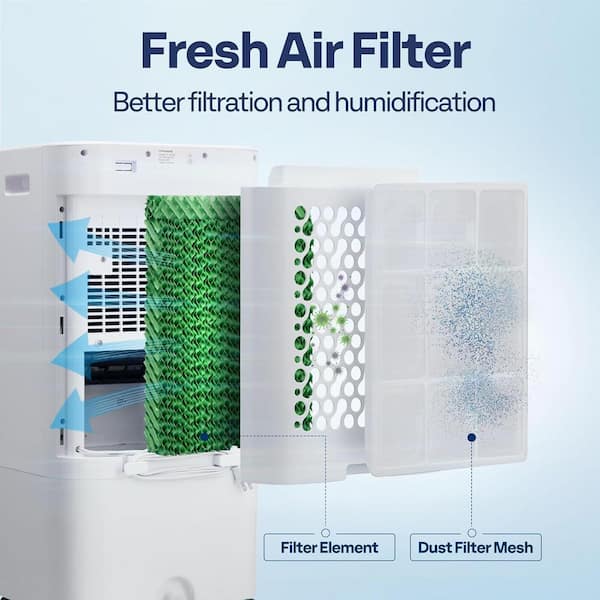 VIVOHOME 600 CFM 400 Sq. ft. 3 Speed Portable Evaporative Cooler with LED Display and Remote Control