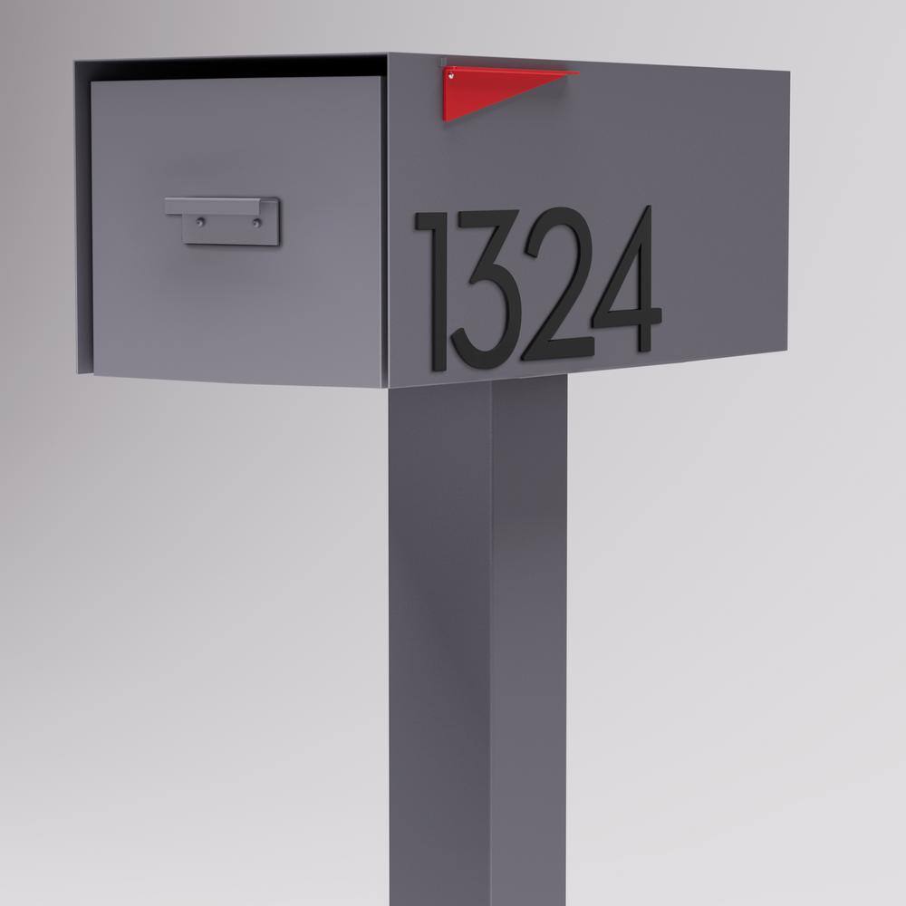 Post & Porch Large Malone Malone Post Mounted Mailbox l-malone-gray ...