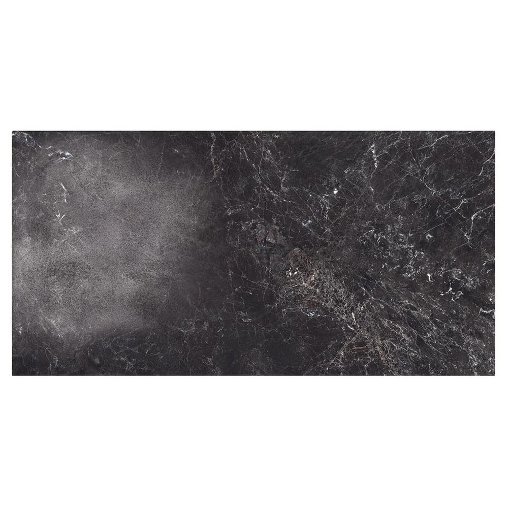 Ivy Hill Tile Palazzo Nero Black 8 in. x 0.33 in. Semi-Polished ...