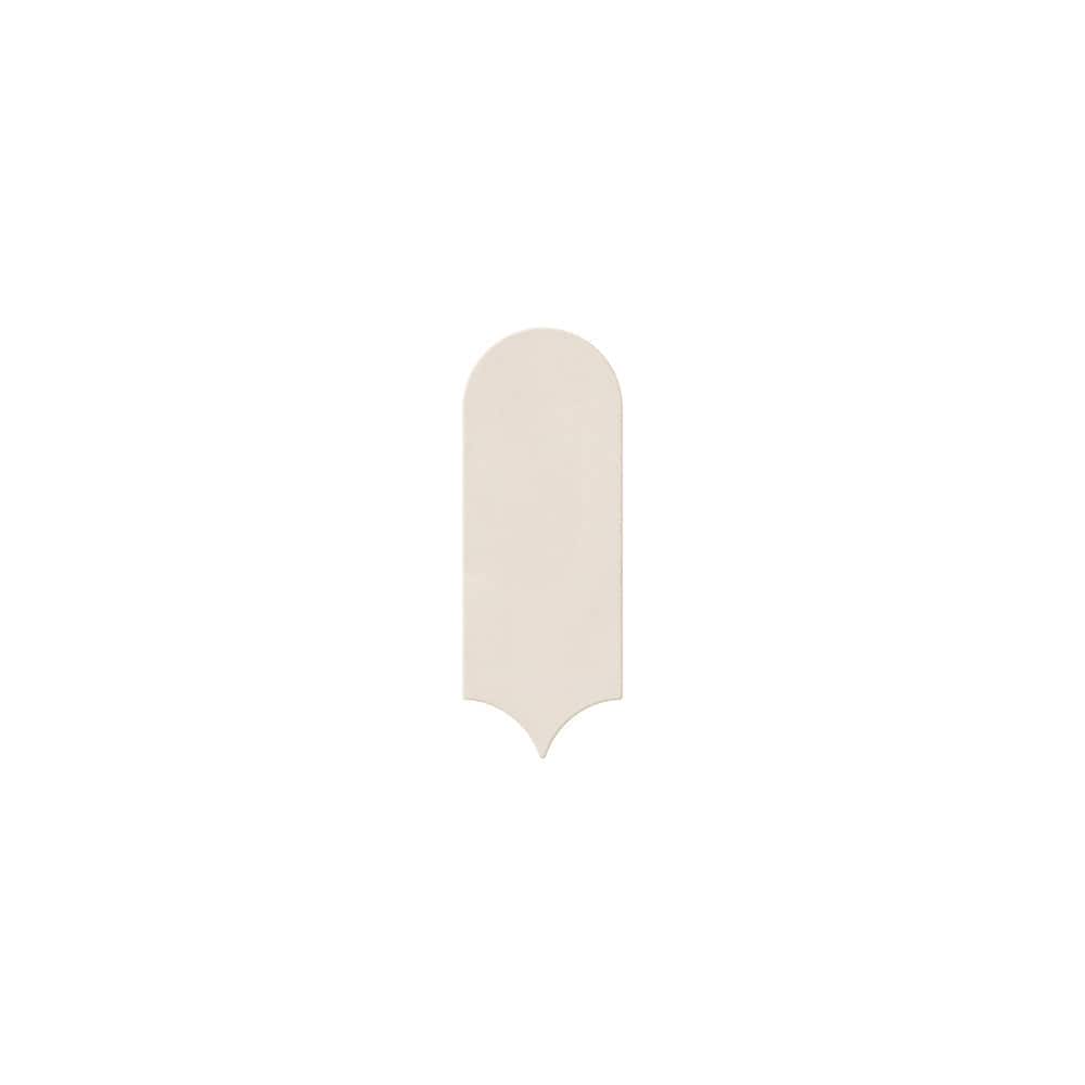 Jeffrey Court Take Home Sample-Scale Ivory 3 in. x 4 in. Matte Ceramic ...