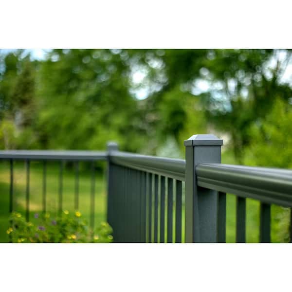 Aria Railing 36 in. x 69.43 in. Black Powder Coated Aluminum ...